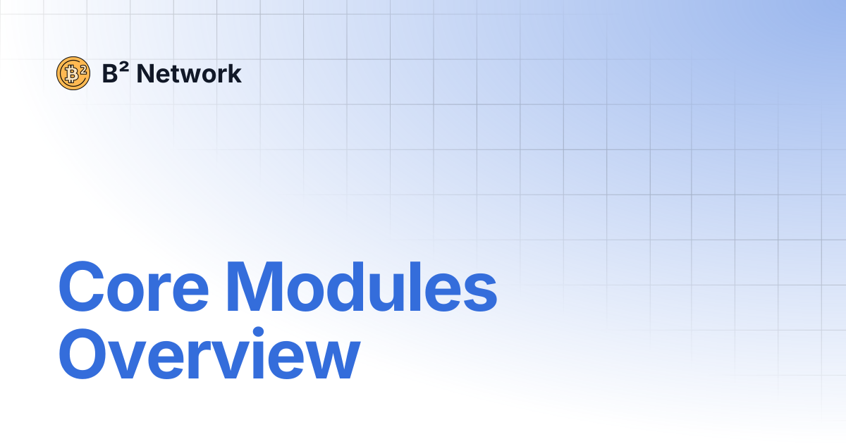 Core Modules Overview | B² Network
